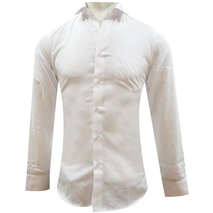 Charaghdin.com - Self Design White Shirt