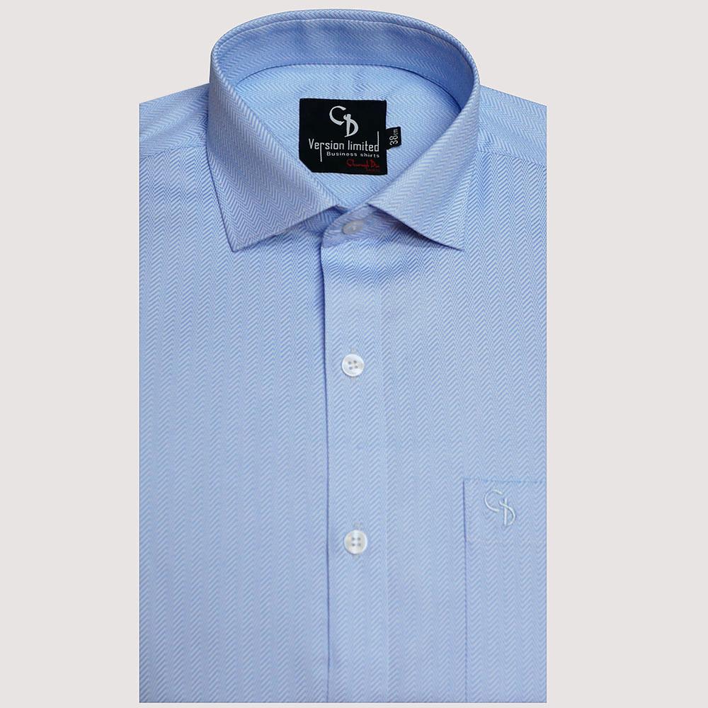 Charaghdin.com - Self Design Light Blue Shirt